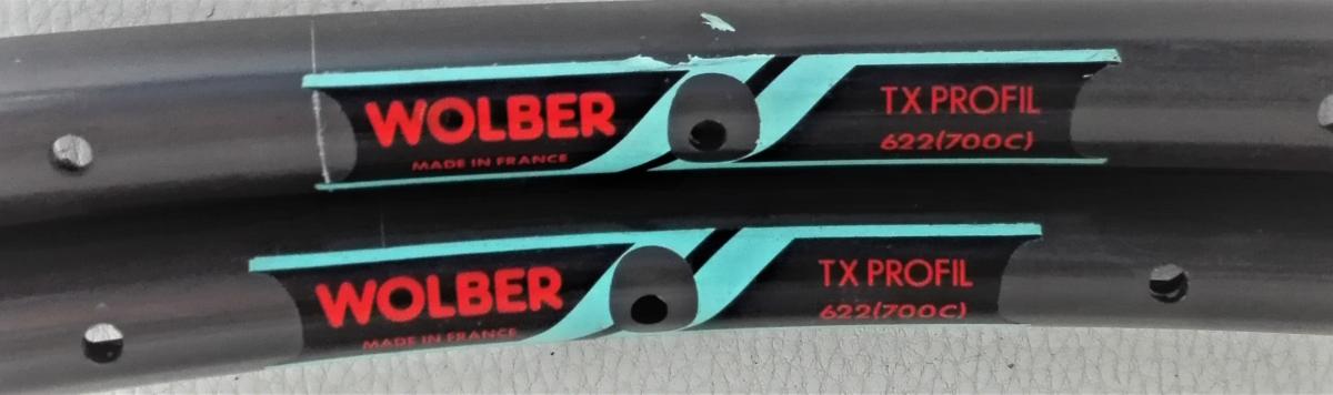 2 WOLBER TX PROFIL 622(700C) TIRE ALU 28" RIMS - 700 - 28 - 2 Jantes ...